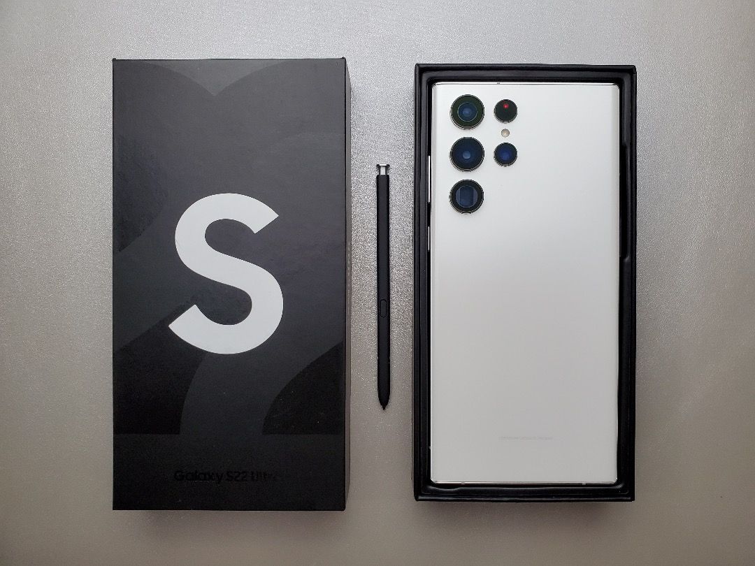 Samsung Galaxy S22 Ultra 5G 256 512 White Complete with Box Snapdragon ...