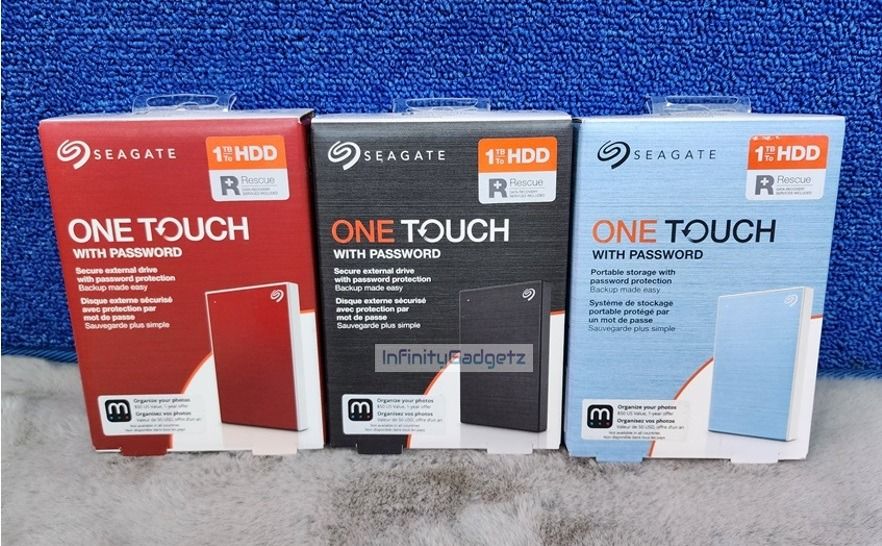 Seagate One Touch 1TB External Hard Drive USB 3.0 HDD with FREE Pouch ...