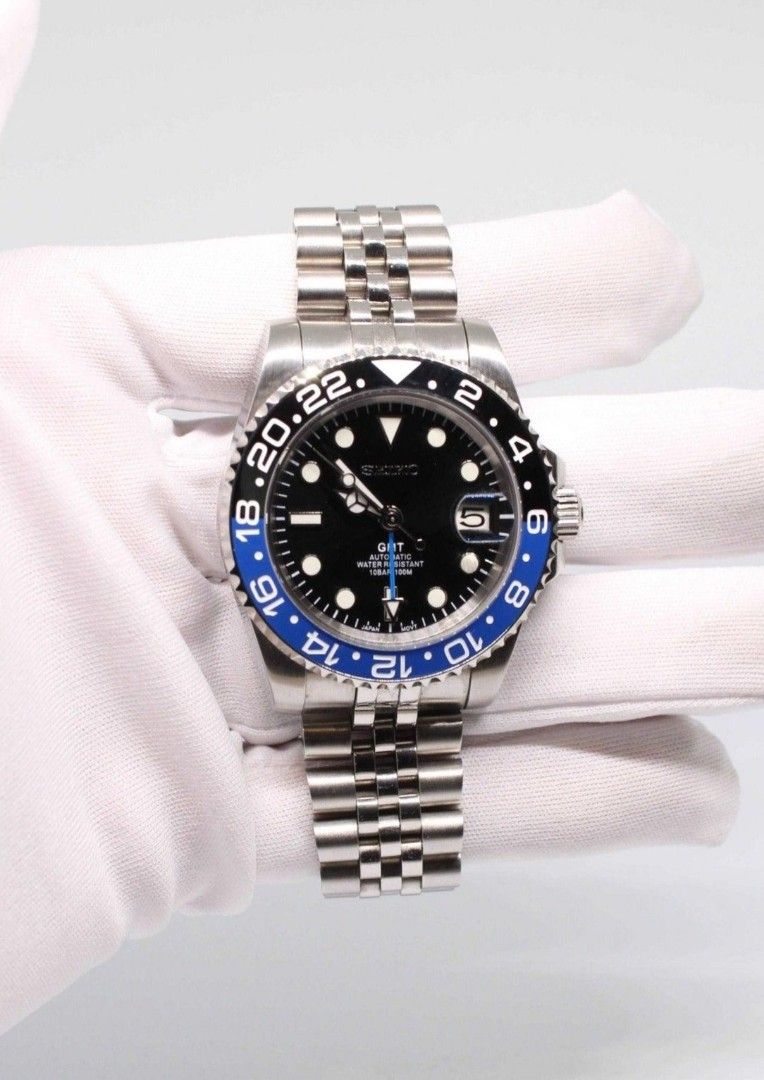 Seiko Batman GMT master II mod, Men's Fashion, Watches & Accessories ...