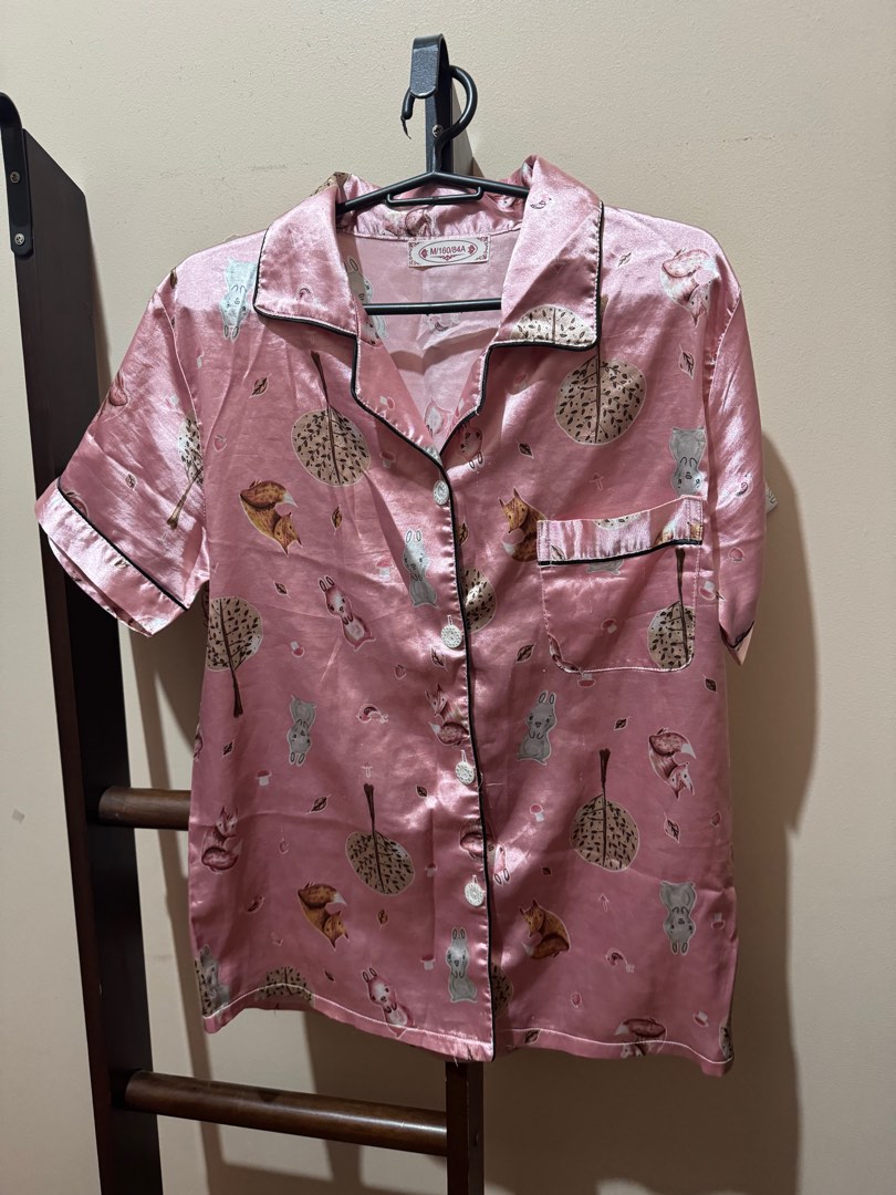 Silk Pajama Terno, Women's Fashion, Undergarments & Loungewear on Carousell