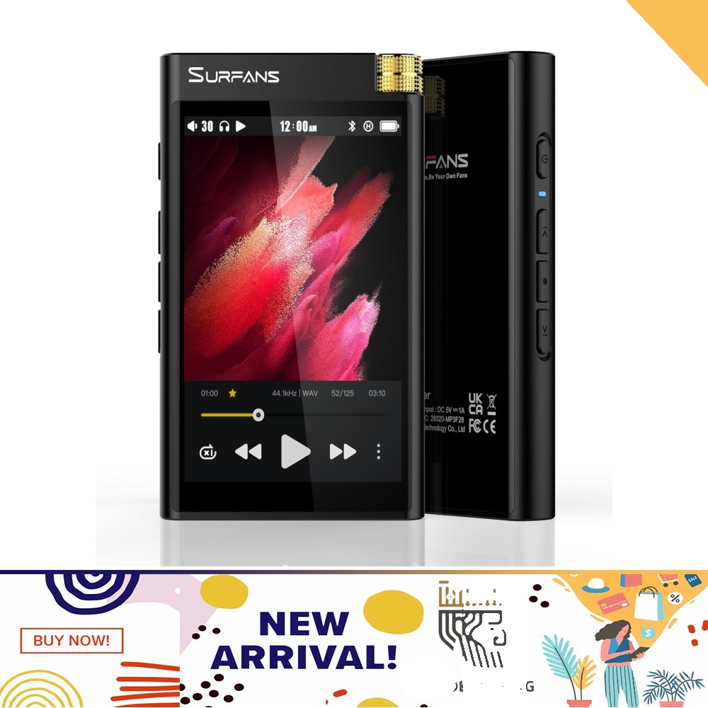 Surfans HiFi Bluetooth Mp3 Player: F28 High Res Lossless Portable Music ...