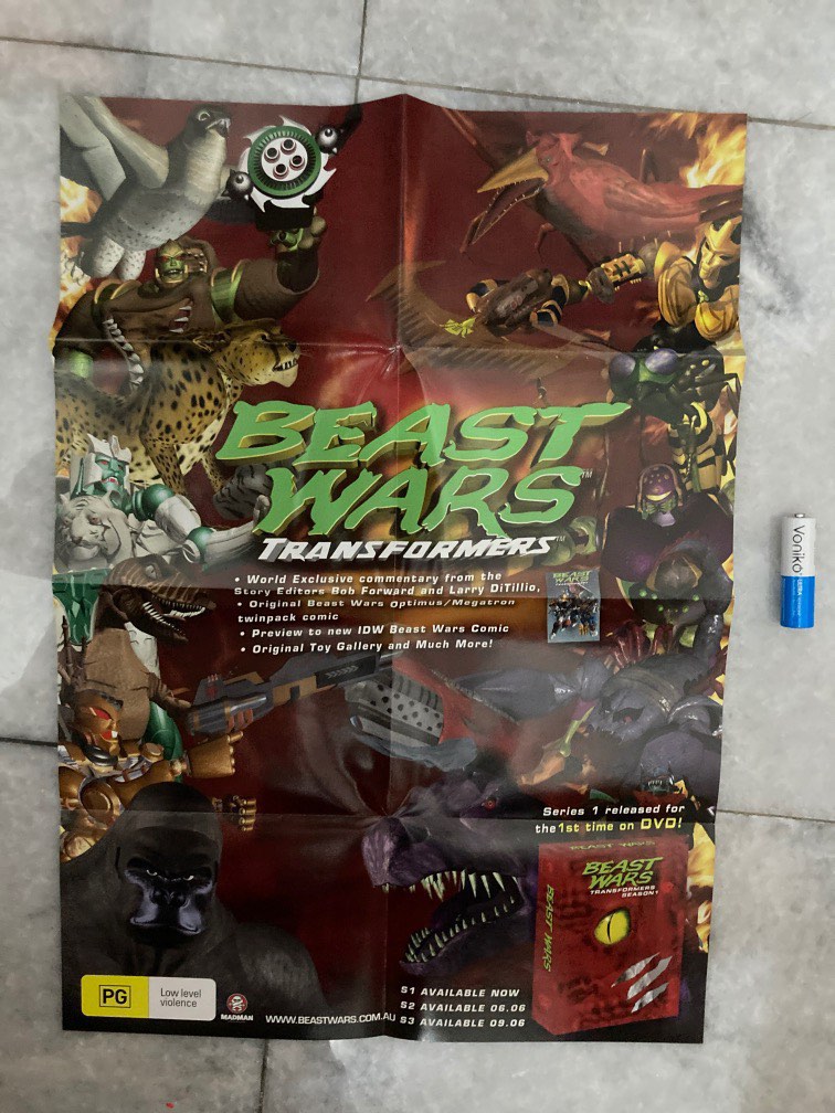 Transformers Beast Wars Poster, Hobbies & Toys, Toys & Games on Carousell