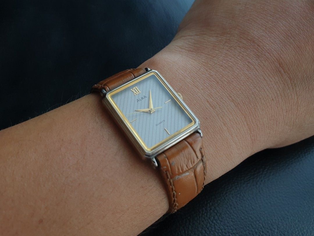 Vintage Seiko Alba Tank Watch, Men's Fashion, Watches & Accessories ...