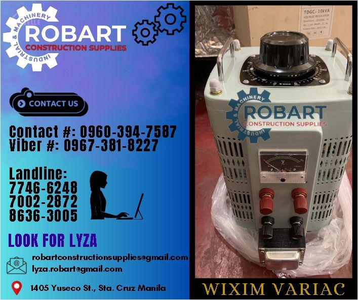 Wixim Variac, Commercial & Industrial, Construction Tools & Equipment ...