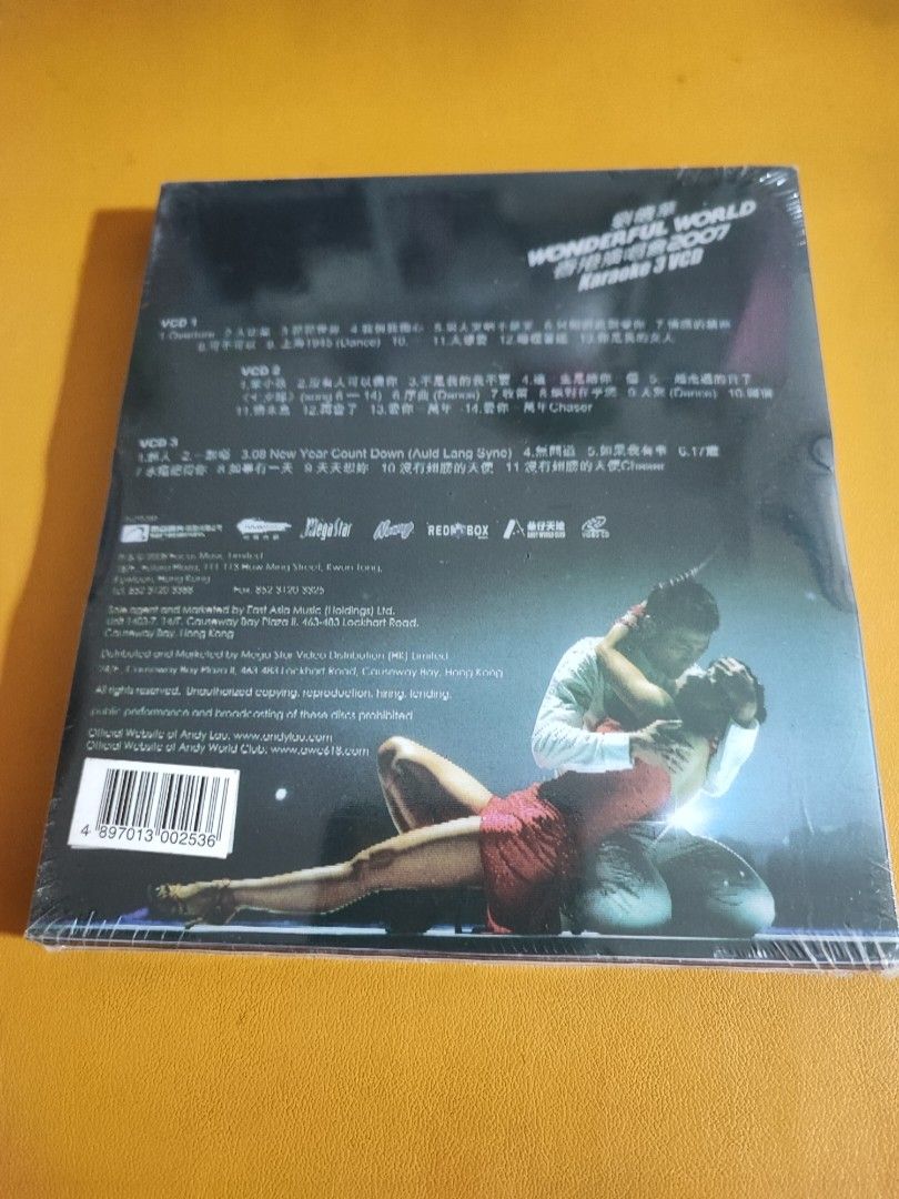 ###100%new 劉德華《Wonderful World 香港演唱會 2007》 卡拉OK (3碟)VCD, 興趣及遊戲, 音樂、樂器 & 配件, 音樂與媒體 - CD 及 DVD ...
