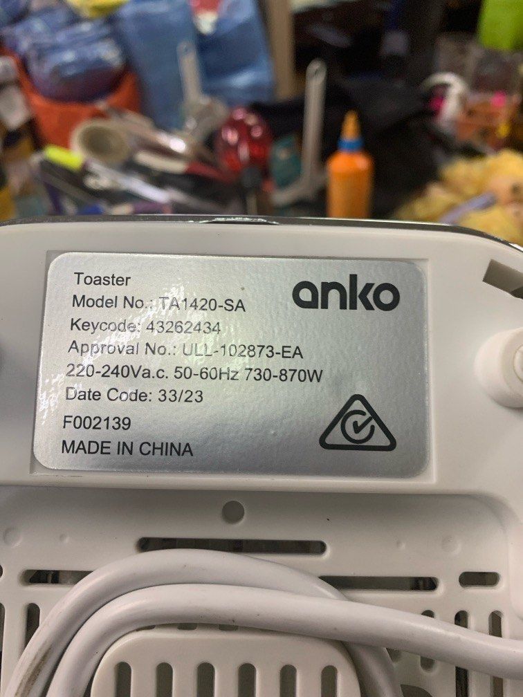 Anko Ribbed White Classic 2 Slice Toaster - 220volts, TV & Home ...