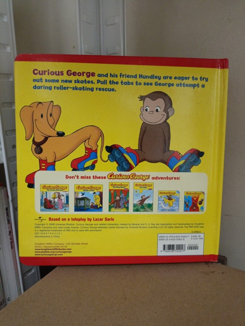 Curious George A slide and Peek book, Hobbies & Toys, Books & Magazines ...