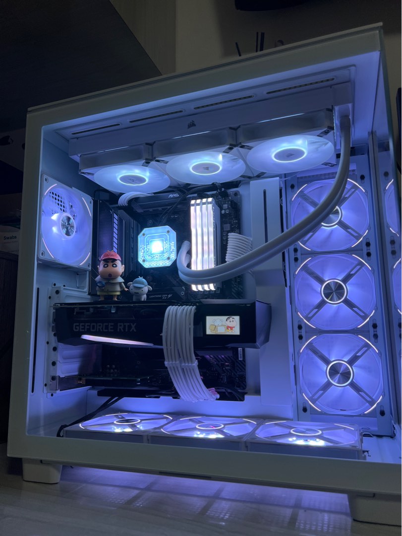 Custom Built White Gaming Pc, La Pi Xiao Xin, RTX 3070 Ryzen 7 5700x ...