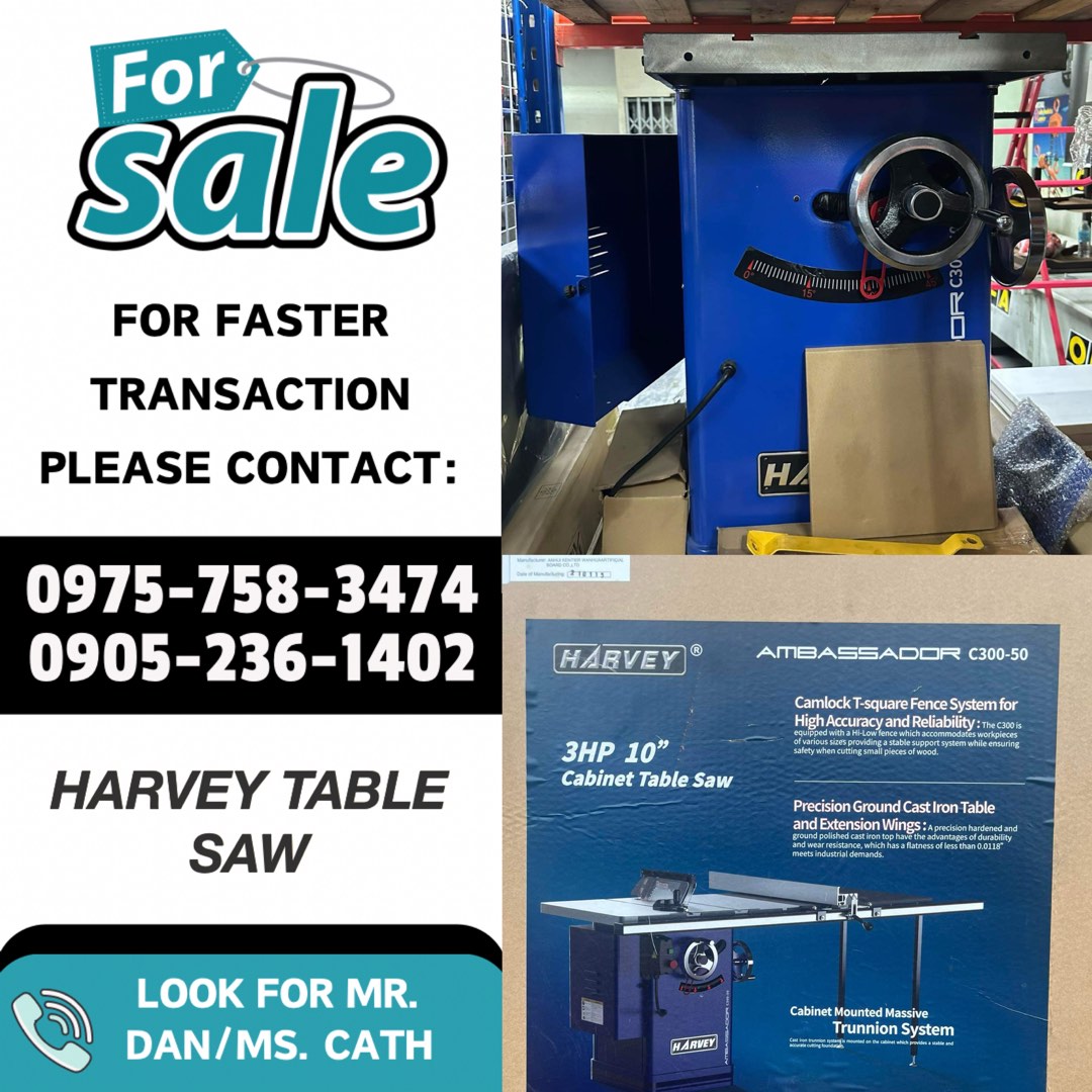 Harvey Table Saw, Commercial & Industrial, Construction Tools ...