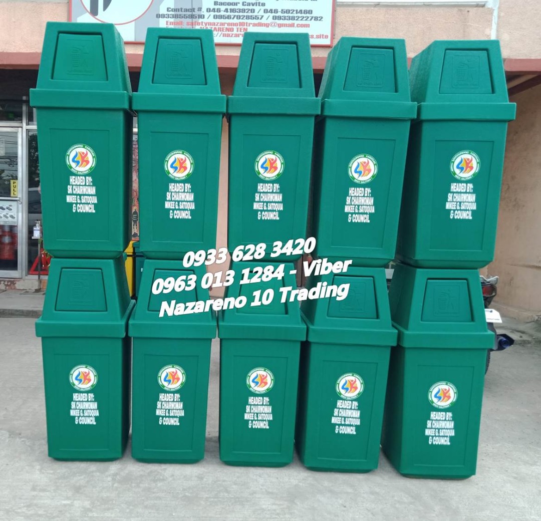 Hooded trash Bin Segregation Bin, Furniture & Home Living, Cleaning ...