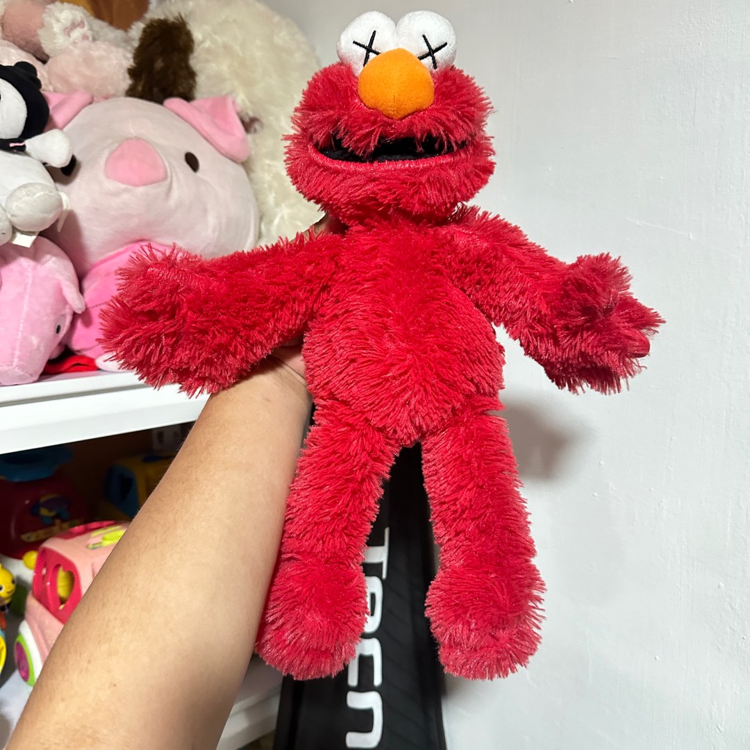 KAWS Elmo Sesame Street Plush Toy, Hobbies & Toys, Toys & Games on ...