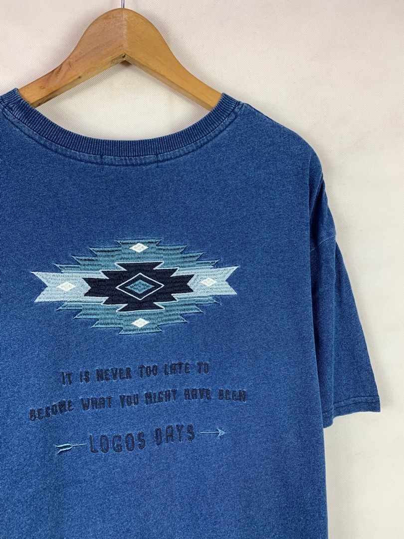 LOGOS DAYS AZTEC NAVAJO EMBROIDERY BACK HIT TEE CAMPING OUTDOOR, Men's ...