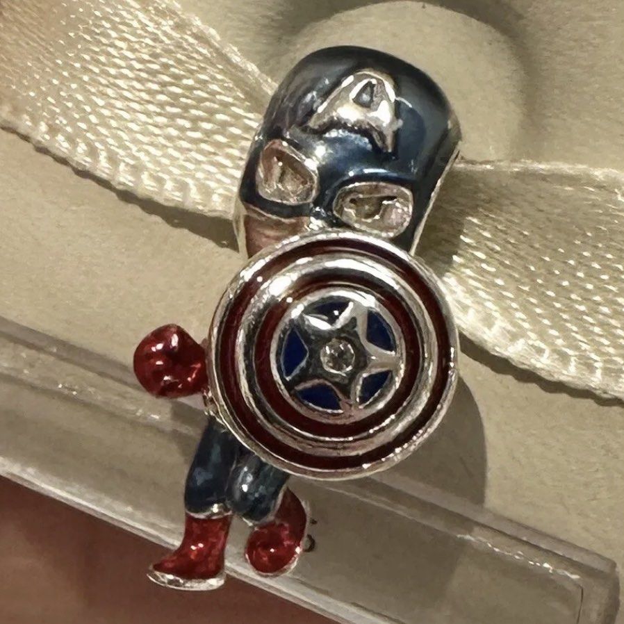 Marvel The Avengers Captain America Charm 793129C01, Women's Fashion ...