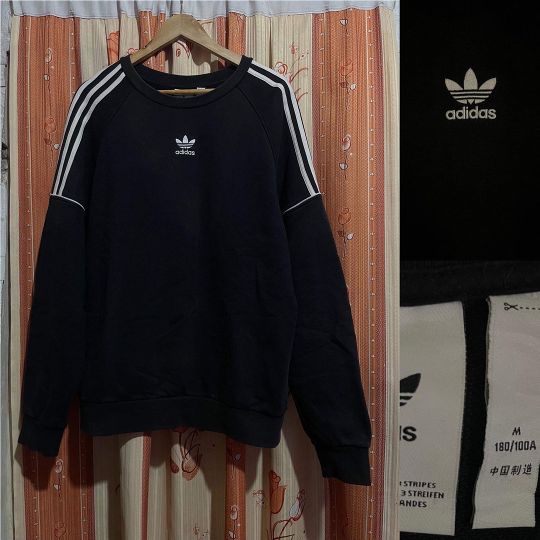 MID LOGO ADIDAS SIDE TAPE SWEATER, Men's Fashion, Activewear on Carousell