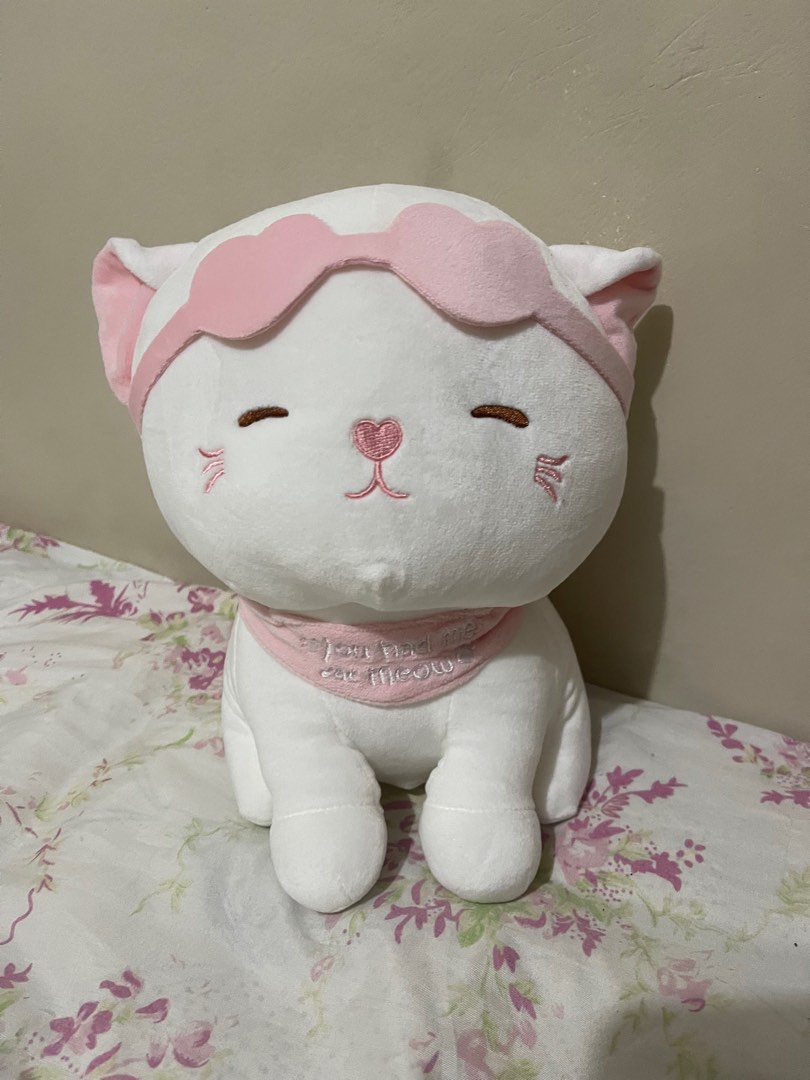 MINISO Cat with Sleeping Mask, Hobbies & Toys, Toys & Games on Carousell