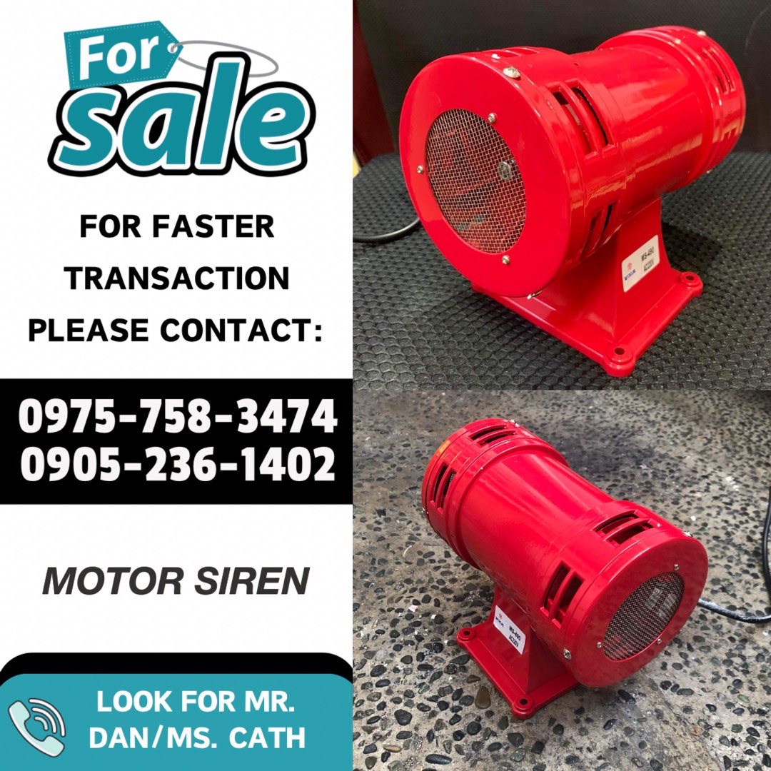 Motor Siren, Commercial & Industrial, Construction Tools & Equipment on ...