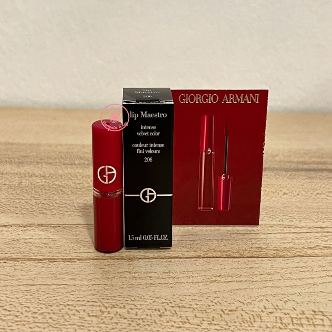 [Original] GIORGIO ARMANI LIP MAESTRO Intensive Velvet Color #206 1.5ml ...