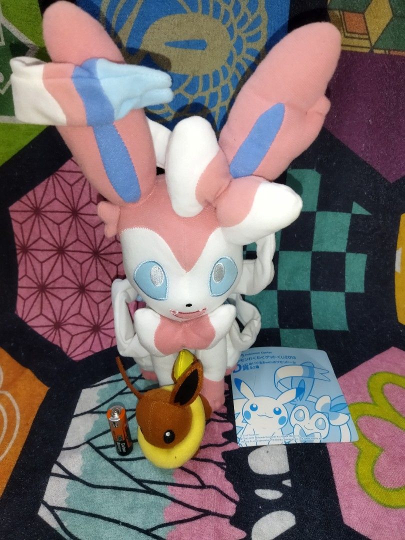 Pokemon Center Eevee Sylveon Plush Soft Toys, Hobbies & Toys, Collectibles & Memorabilia, Fan ...