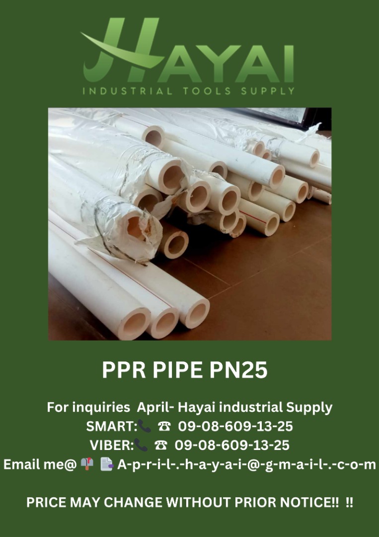 PPR Pipe pn25, Commercial & Industrial, Construction Tools & Equipment ...
