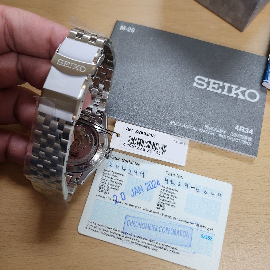 Seiko Sports Field GMT Black Dial SSK023 SSK023K1, Men's Fashion ...