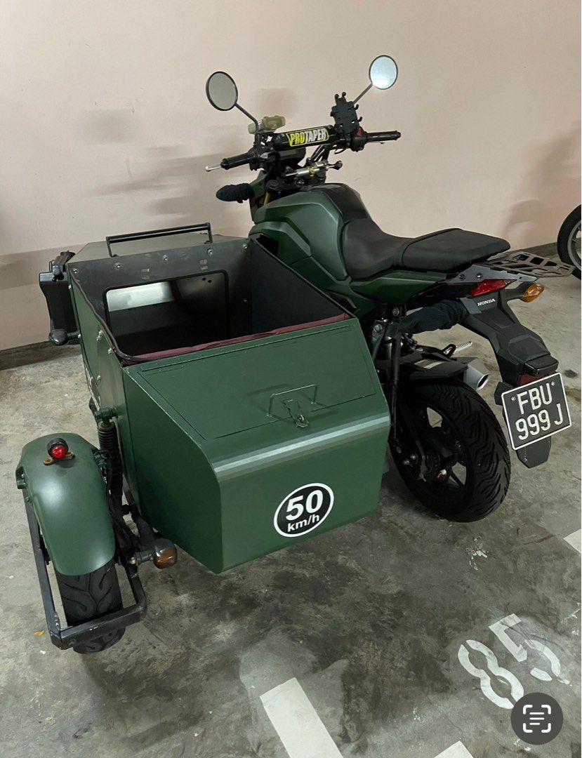 Side car + Honda msx 125 + bidded number plate, Motorcycles ...