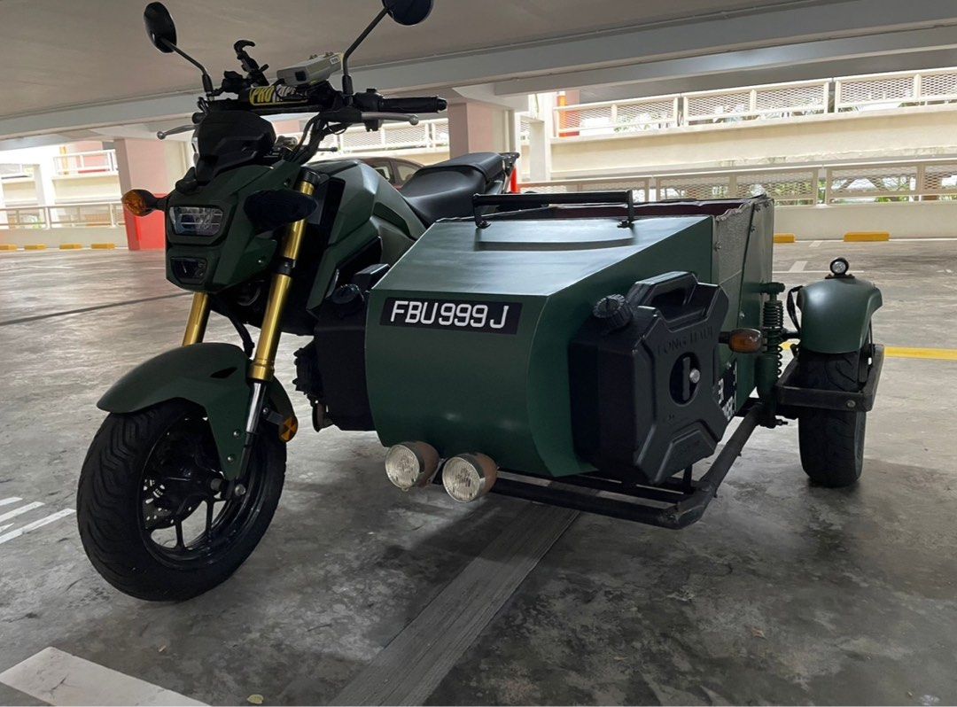 Side car + Honda msx 125 + bidded number plate, Motorcycles ...
