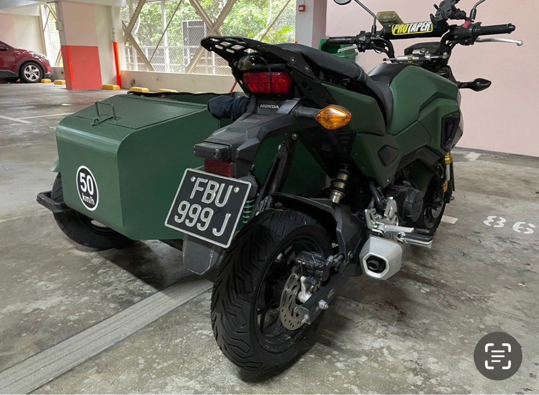 Side car + Honda msx 125 + bidded number plate, Motorcycles ...