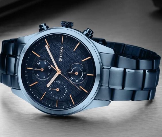Titan Neo Splash Blue Dial Quartz Stainless Steel Strap watch for Men ...