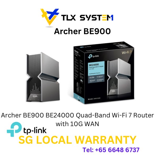 TP-Link Archer BE900 BE24000 Quad-Band Wi-Fi 7 Router with 10G WAN ...