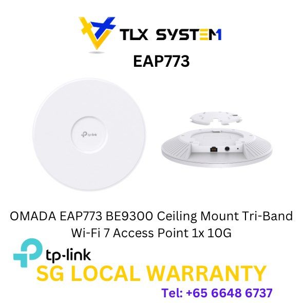 TP-Link OMADA EAP773 BE9300 10G Ceiling Mount Tri-Band Wi-Fi 7 Access ...