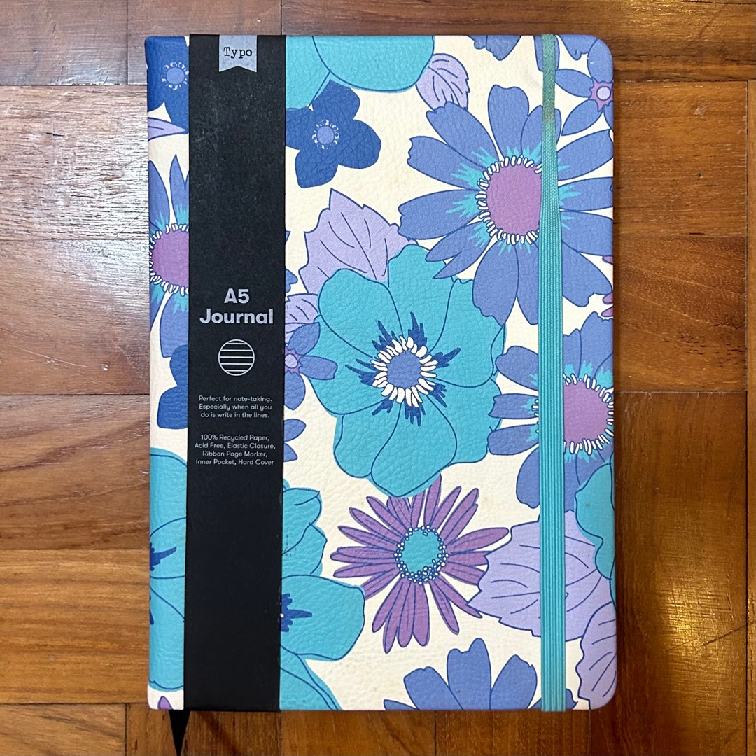 Typo A5 Flower Pattern Notebook/Journal, Hobbies & Toys, Stationery ...