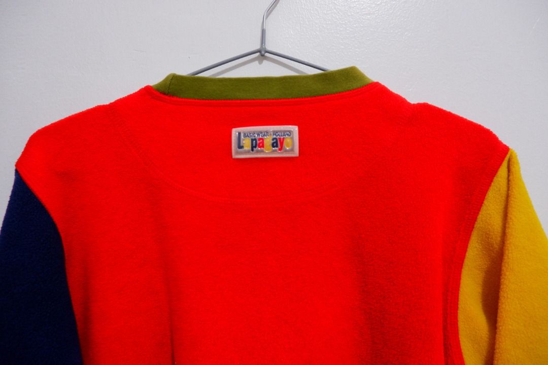 Vintage Multi-Colored Lapagayo Fleece Crewneck, Women's Fashion, Coats ...