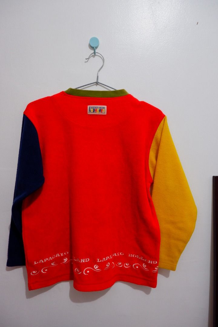 Vintage Multi-Colored Lapagayo Fleece Crewneck, Women's Fashion, Coats ...