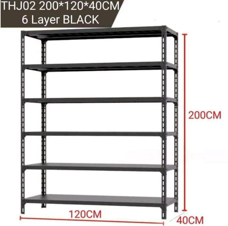 6 Layer Full Metal Storage Shelves Rack, Furniture & Home Living ...