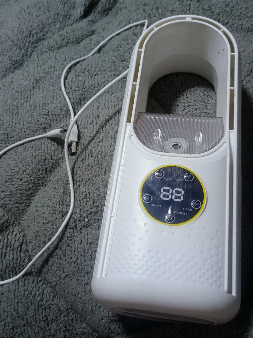 Aesthetic Bladeless Table Fan With Built-In Purifier, Furniture & Home ...