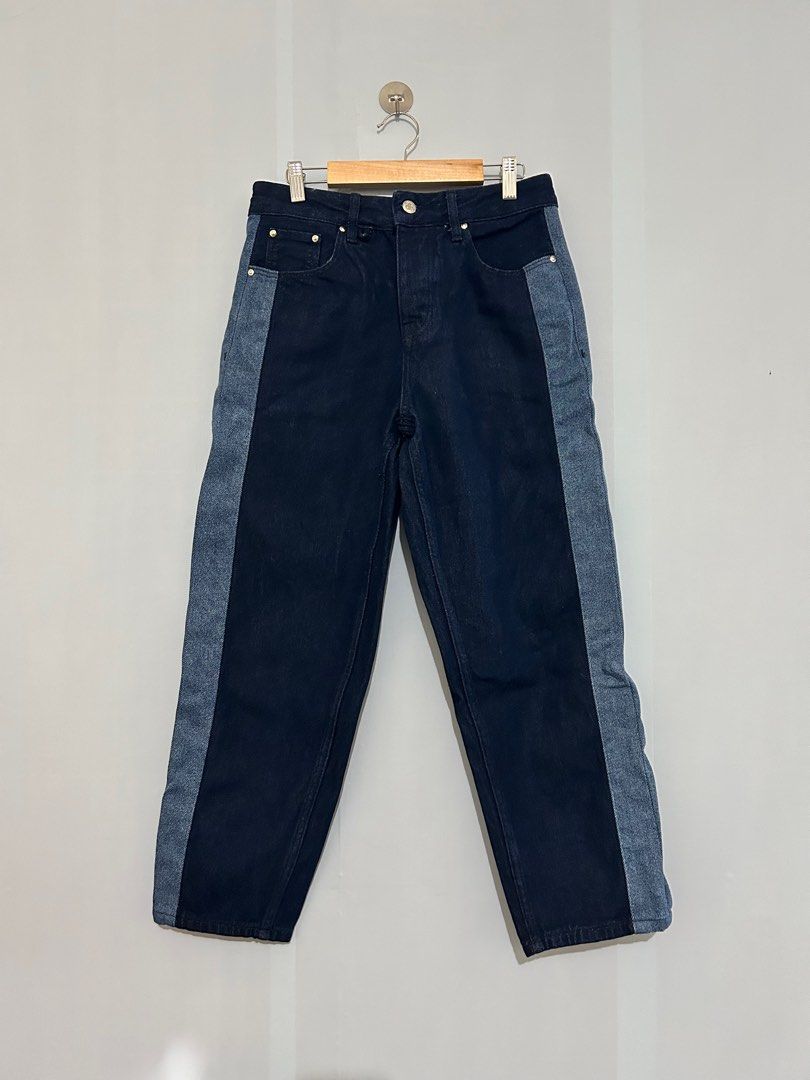 Asos two-tone denim pants, Women's Fashion, Bottoms, Jeans on Carousell