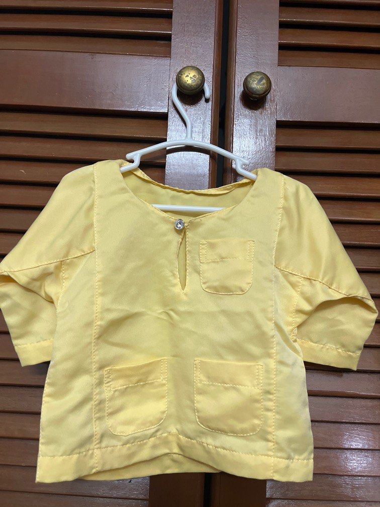 Baju Melayu Baby Kuning, Babies & Kids, Babies & Kids Fashion on Carousell