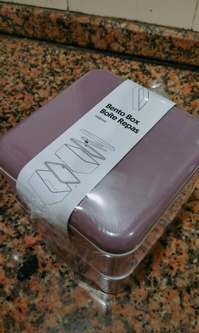Miniso bento box/ lunch box/ tempat makan miniso ungu, Kitchen ...