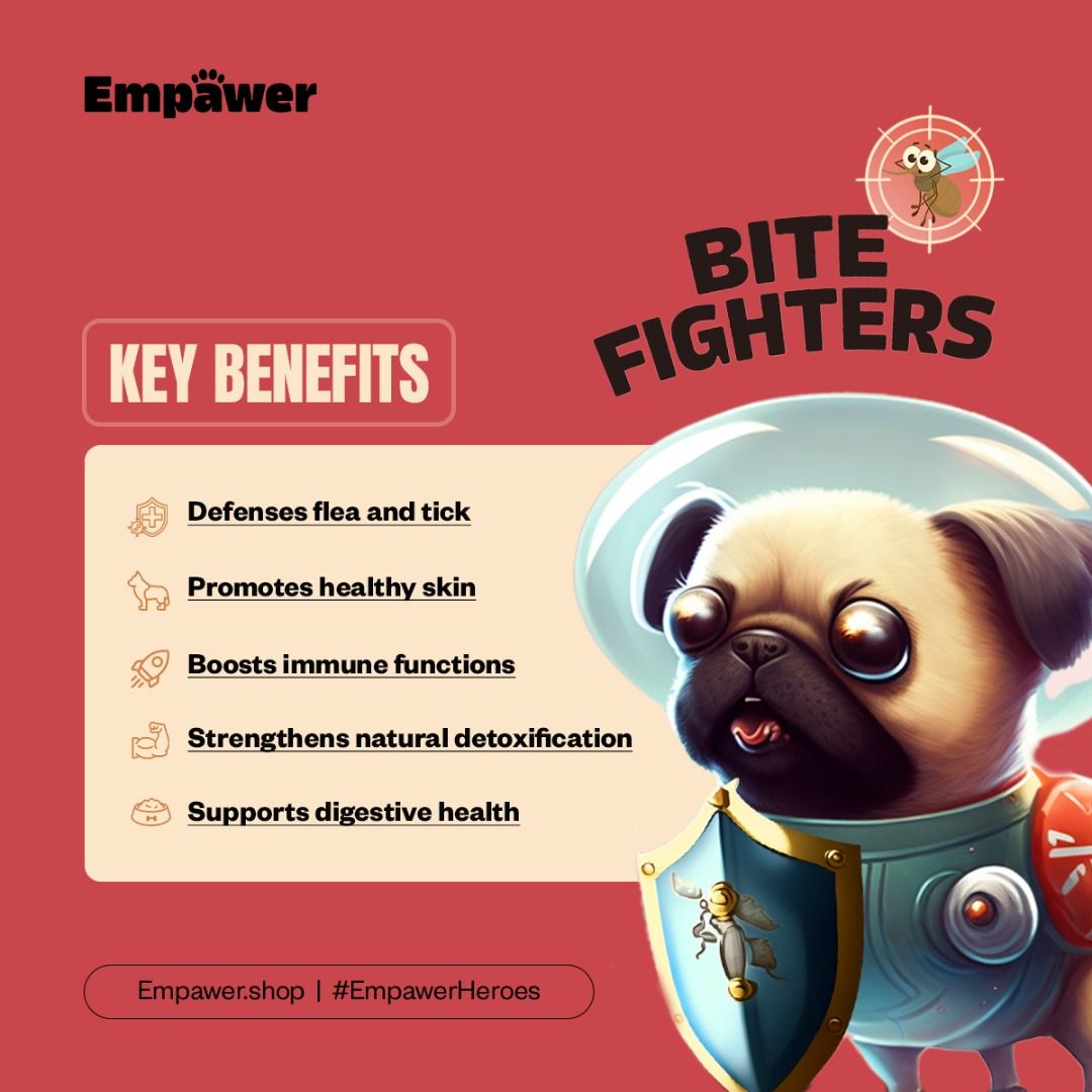 Bite Fighters: Advanced Flea & Tick Prevention Soft Chews, Pet Supplies ...