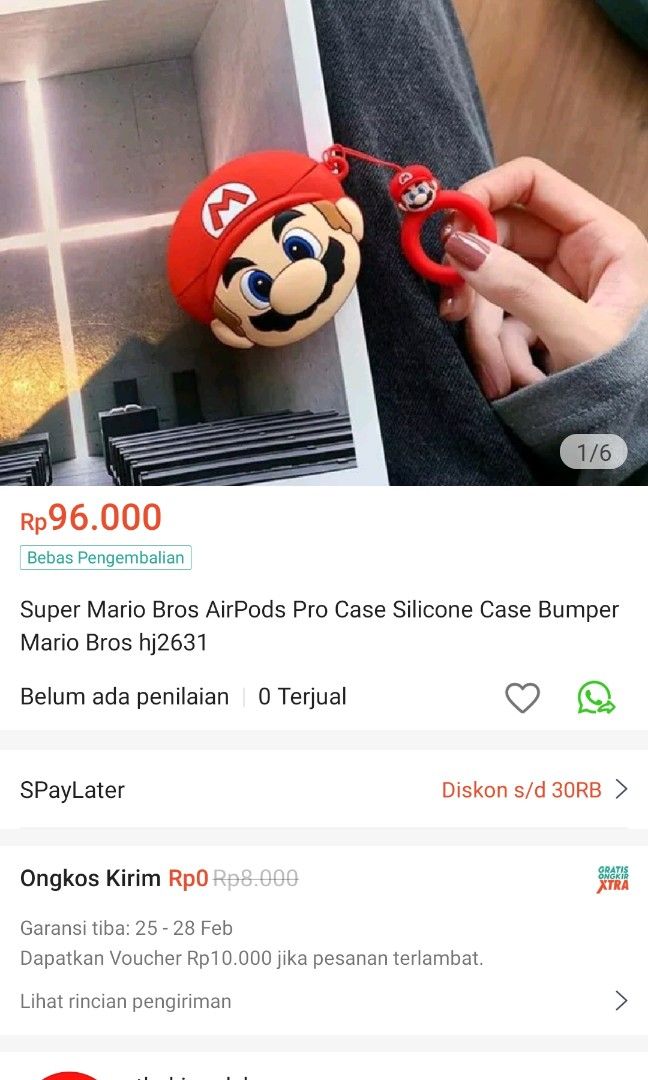 Case aiprods pro mario bros, Telepon Seluler & Tablet, Aksesoris Tablet ...