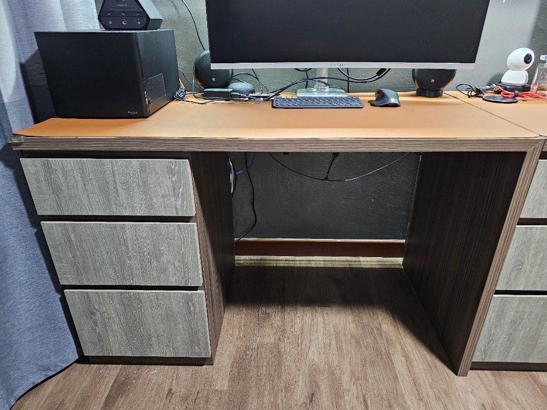 Custom carpentry desk with drawers, Furniture & Home Living, Furniture ...