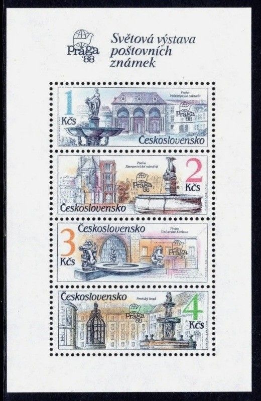 Czechoslovakia 1988 "PRAGA '88" souvenir sheet, Hobbies & Toys ...