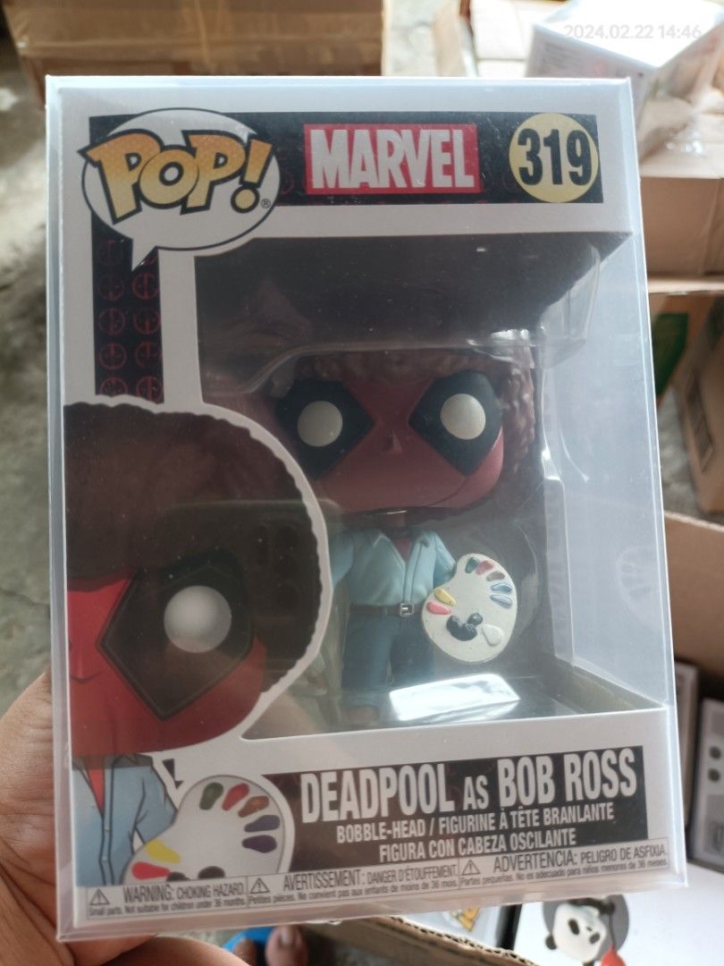 Deadpool As Bob Ross, Hobbies & Toys, Toys & Games on Carousell