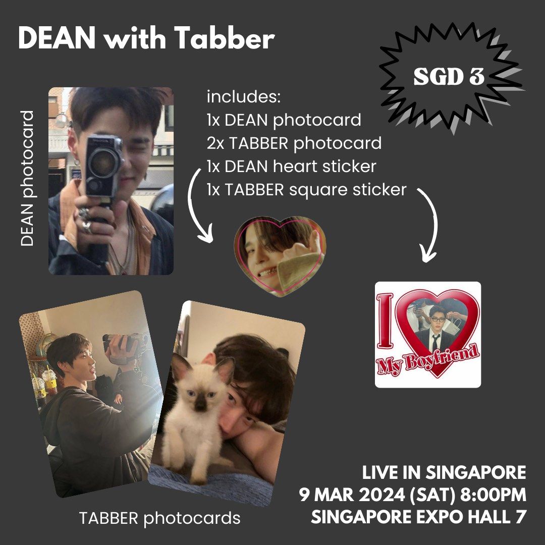dean with tabber live in singapore fanpack, Hobbies & Toys, Memorabilia ...