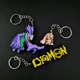 Digimon Bakemon Pixel Art Keychain, Hobbies & Toys, Toys & Games on ...