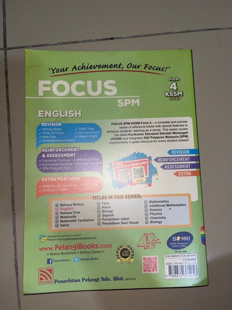 FOCUS SPM ENGLISH FORM 4 KSSM, Hobbies & Toys, Books & Magazines ...