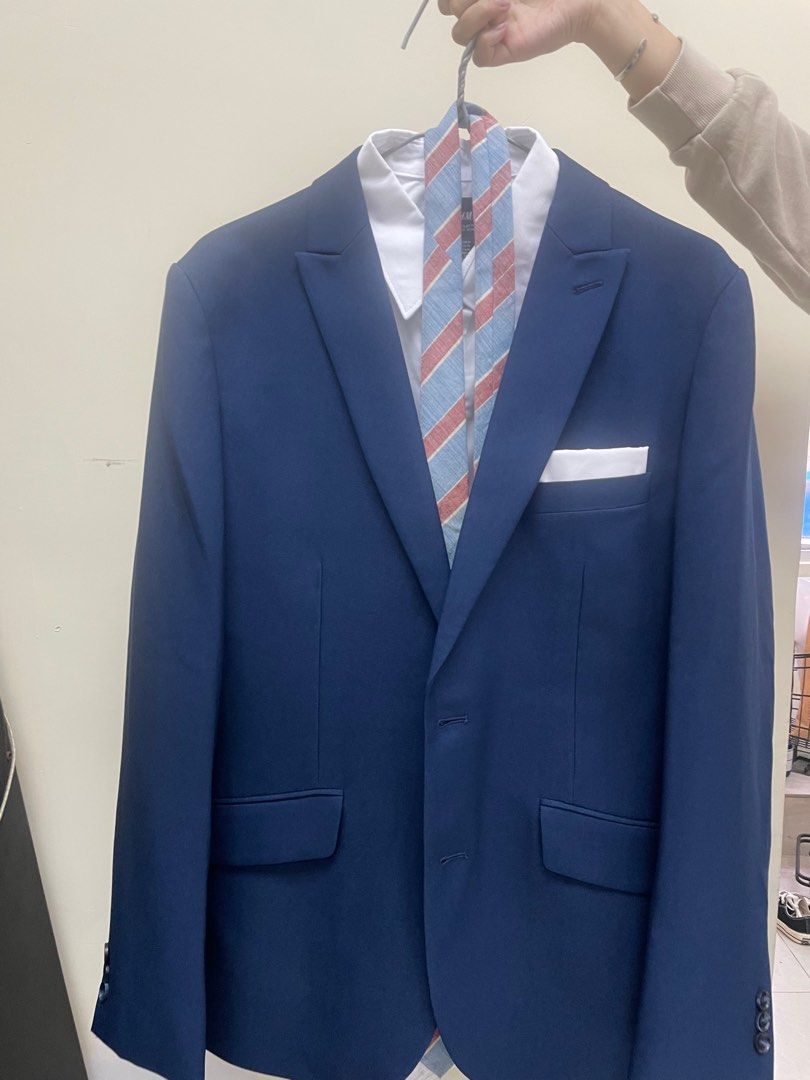 G2000 Men Blue Suit 西裝一套, 男裝, 外套及戶外衣服 - Carousell