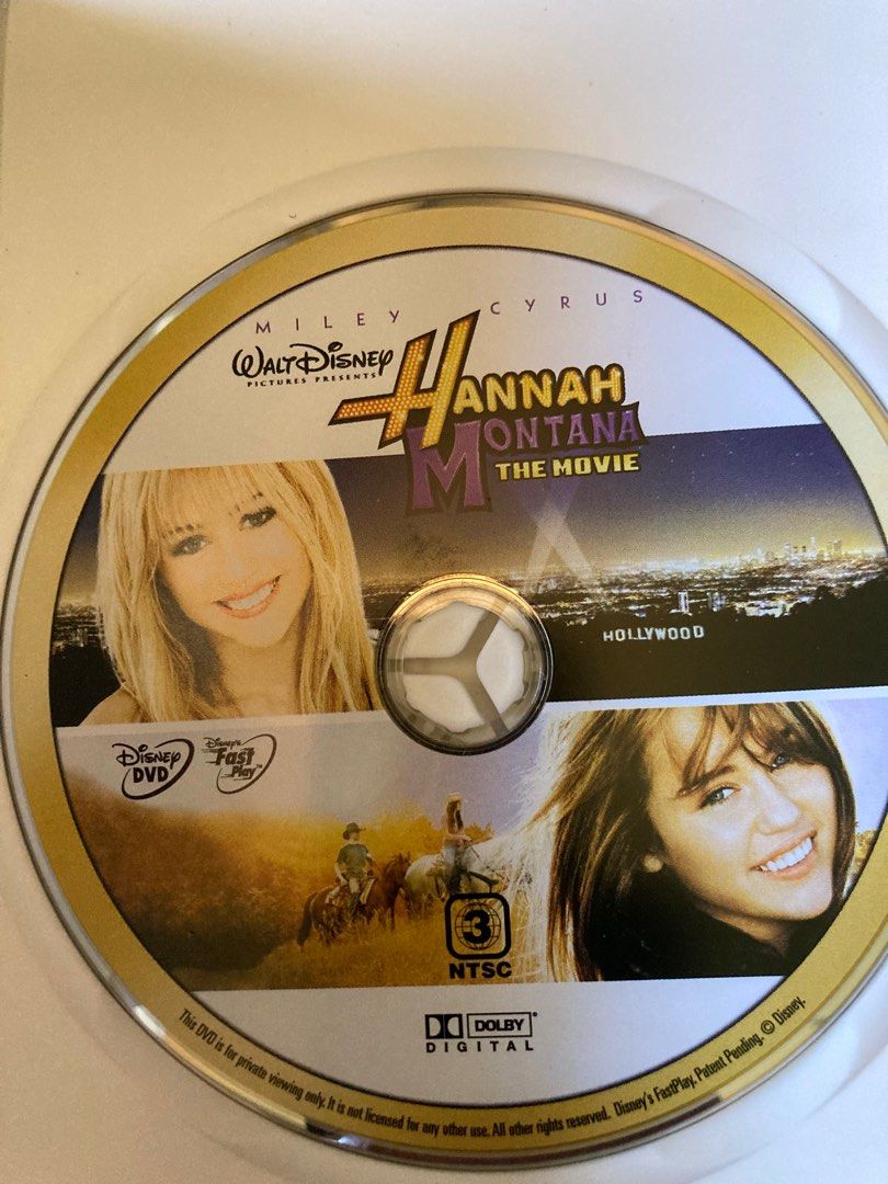Hannah Montana The Movie Dvd (Miley Cyrus), Hobbies & Toys, Music ...
