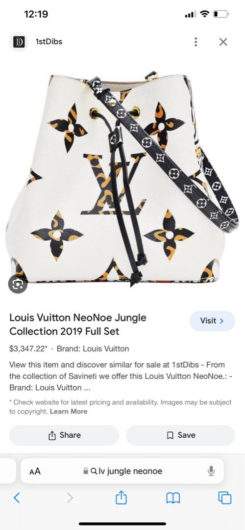 LV Jungle - Louis Vuitton Monogram Jungle NeoNoe in Ivory - Limited ...