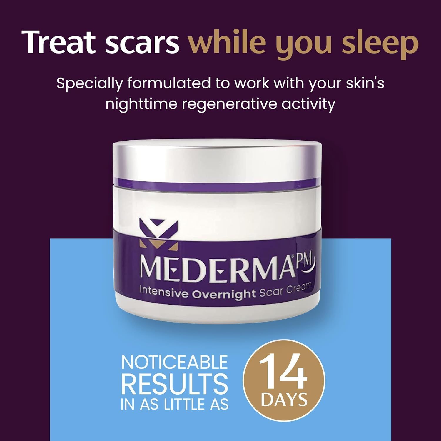 Mederma PM Intensive Overnight Scar Cream - Works with Skin's Nighttime ...